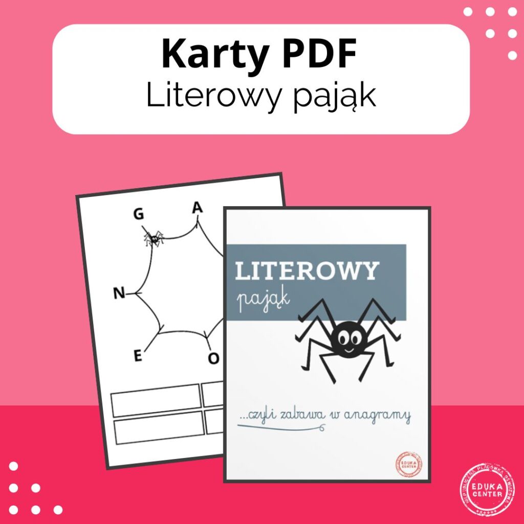 Literowy pająk- anagramy - Platforma e-learningowa EDUKA CENTER